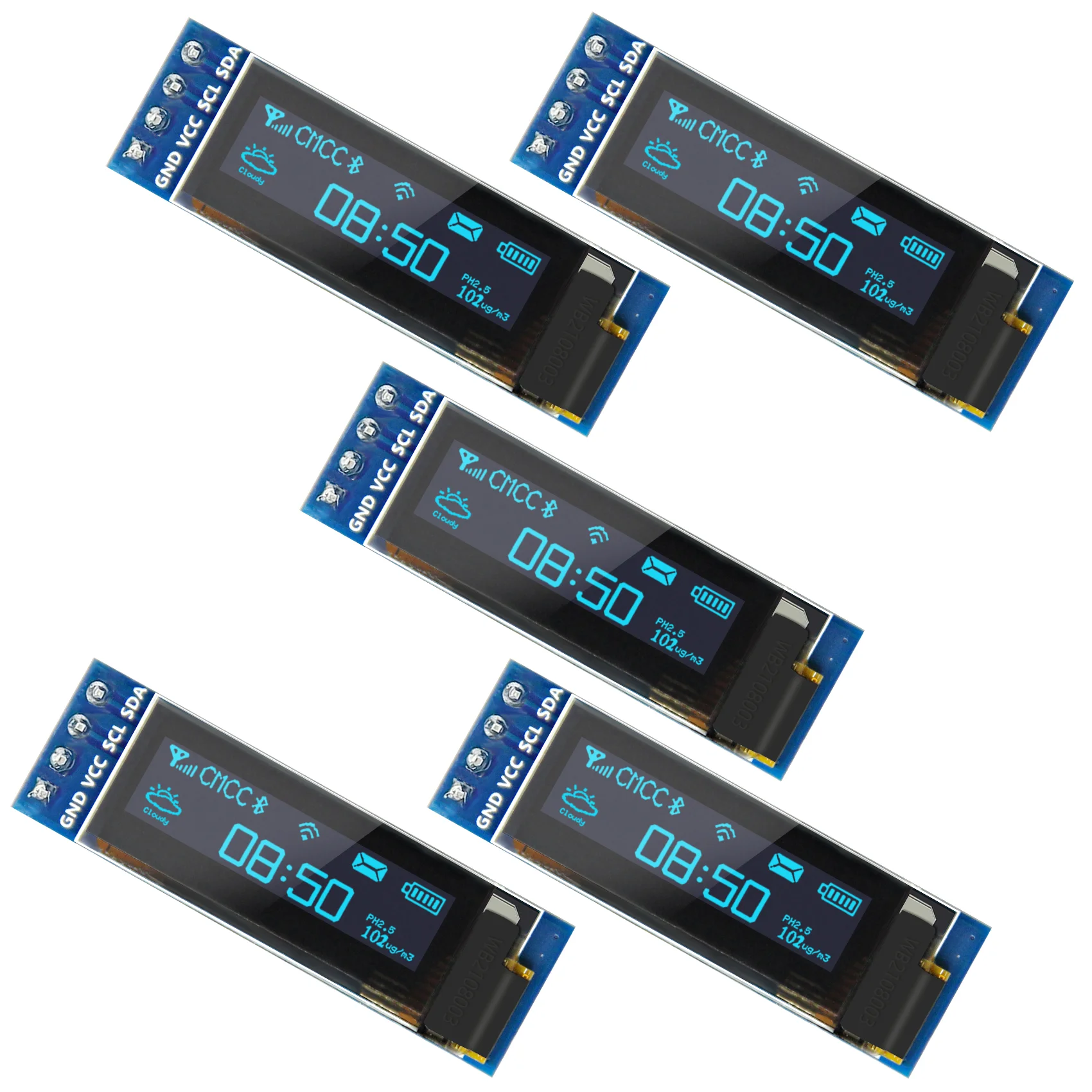 0-91-Inch-I2C-OLED-Display-Module-with-4-Pins-128X64-SSD1306-OLED ...