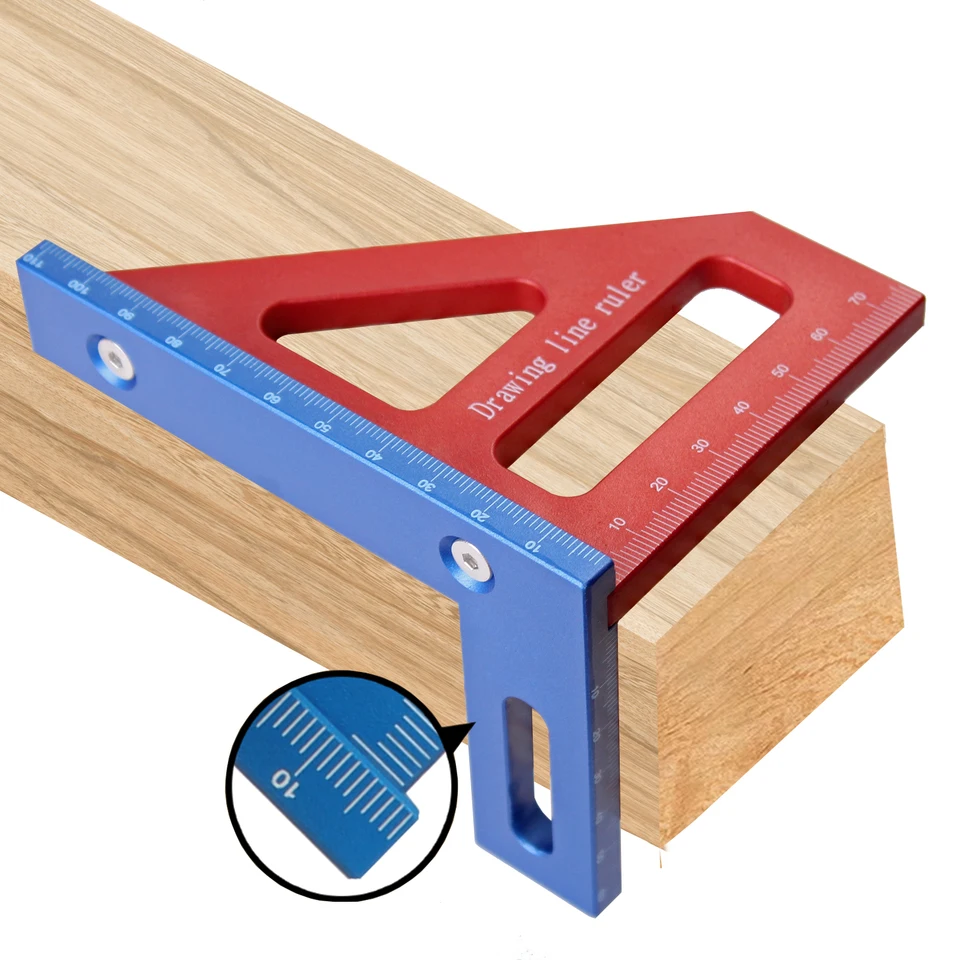 Protractor Ruler 3D Multi Angle Measuring Ruler 45/90 Degree Plastic ...