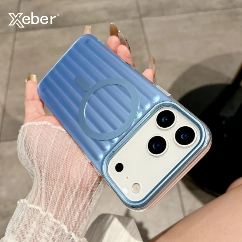 Fashion Laser 3D Suitcase Pattern For Magsafe Case For iPhone 17 16 15 ...