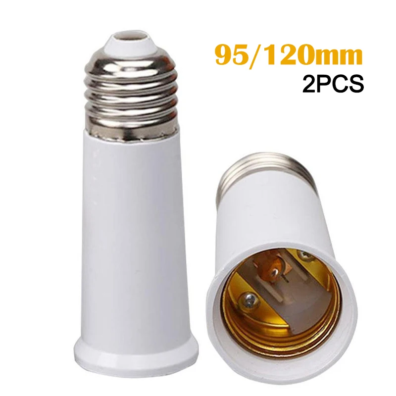 2PCS-E27-To-E27-Extension-Lamp-Base-95mm-LED-Bulb-Socket-Connector ...