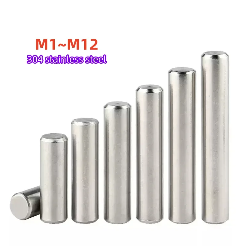 304 Stainless Steel Bearing Solid Cylindrical Dowel Pins M1M1.5M2M2.5 ...