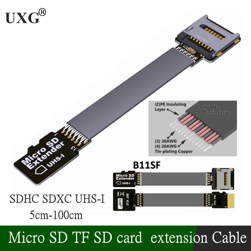 high speed SDHC SDXC UHS-I Micro SD TF SD card Male to Female extension ...