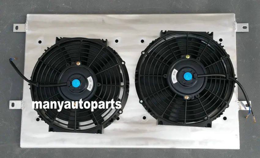 Aluminum shroud + fans for Mazda RX7 SA/FB S1 S2 S3 12A/13B 1979 1985 ...