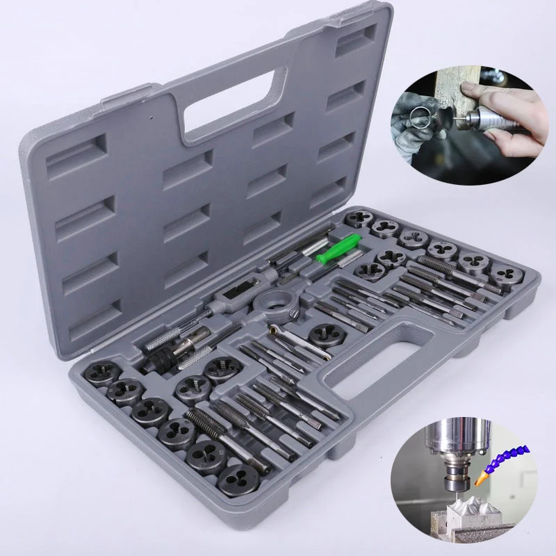 40Pcs-Metric-Hand-Tap-and-Die-Set-Hand-Thread-Plug-Taps-Hand-Threading ...