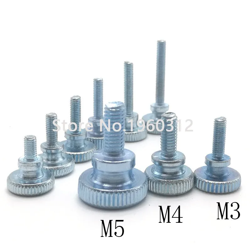 1/2/5pcs M3 M4 M5 M6 M8 M10 DIN464 GB834 Knurl High Step Head Hand Tighten Thumb Screw Curtain ...