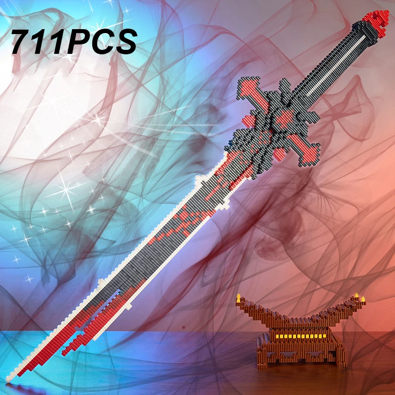 711PCS-Samurai-Sword-Building-Blocks-Game-Knife-Weapon-Model-Assembly ...