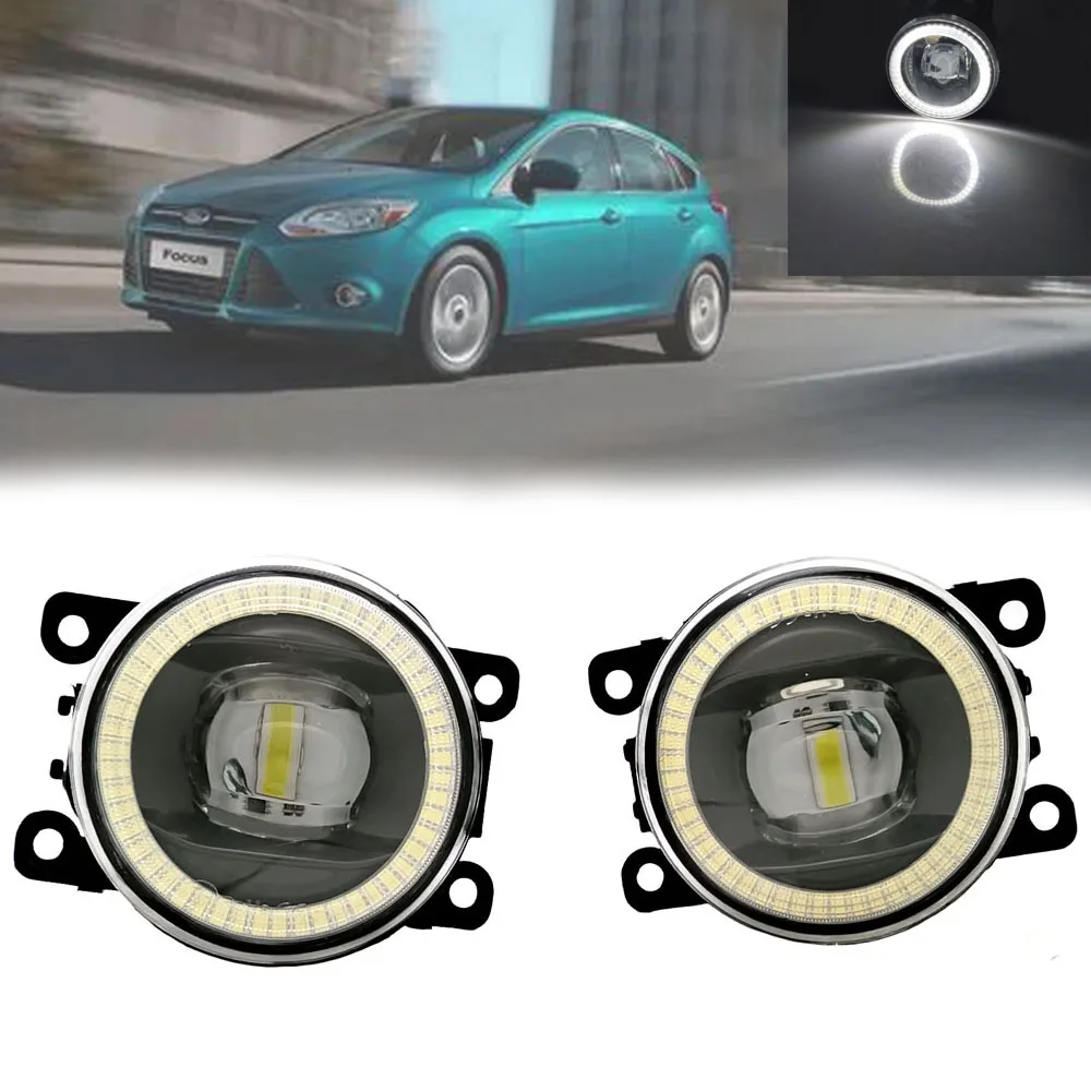 Car-LED-Fog-Light-Angel-Eye-Daytime-Running-Light-DRL-for-Ford-Focus-2 ...