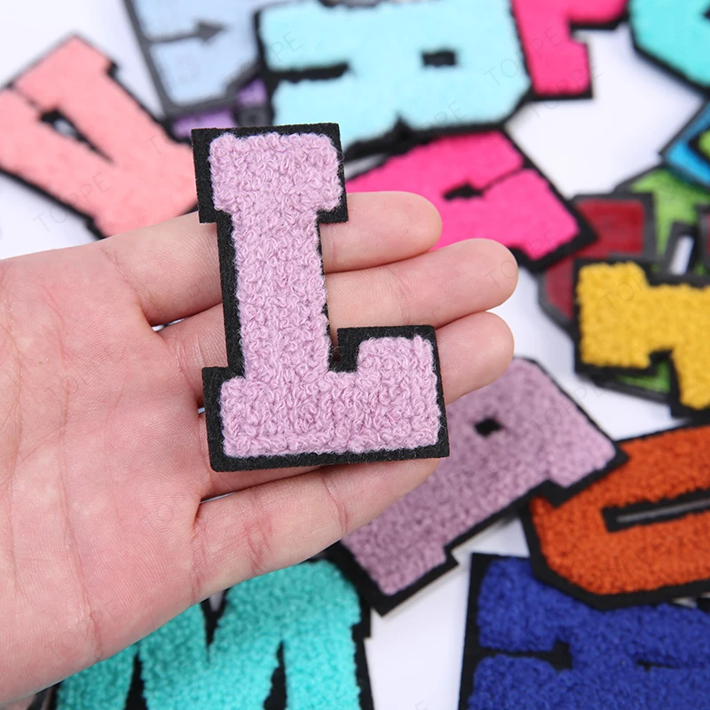 English Alphabet Towel Embroidered Patches For Clothing Bags Jacket ...