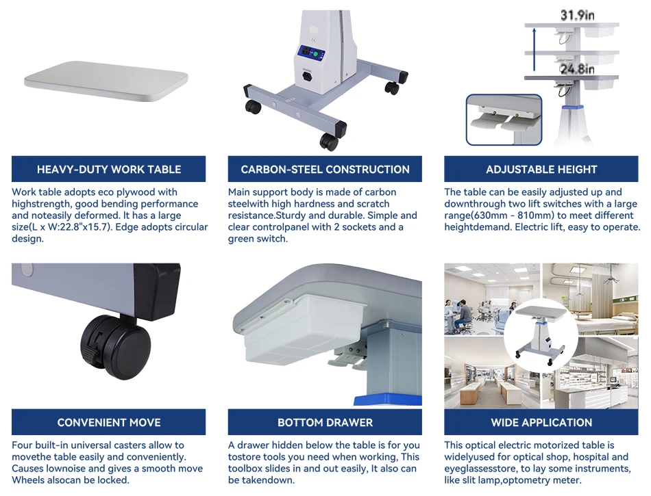 WZ-3A Ophthalmic Lift Table | Electric Height Adjustment | For Slit ...