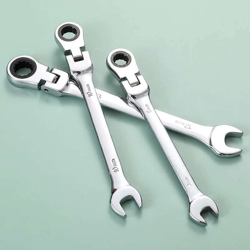 Combination Ratchet Wrench, with Flexible Head, Dual purpose Ratchet ...
