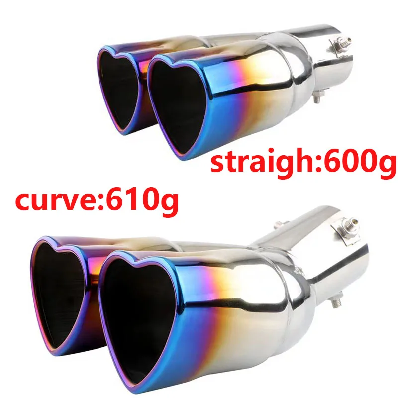 Newest-auto-exhaust-muffler-double-tail-heart-shape-exhaust-valve ...
