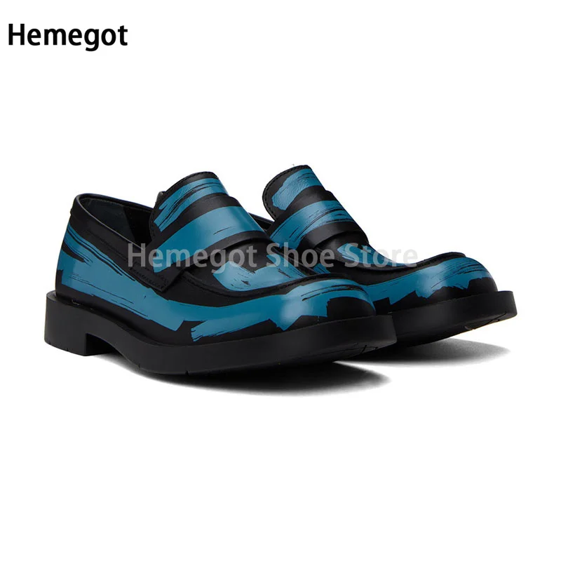 Candy Mixed Color Genuine Leather Loafers Men Shoes Comfortable High ...