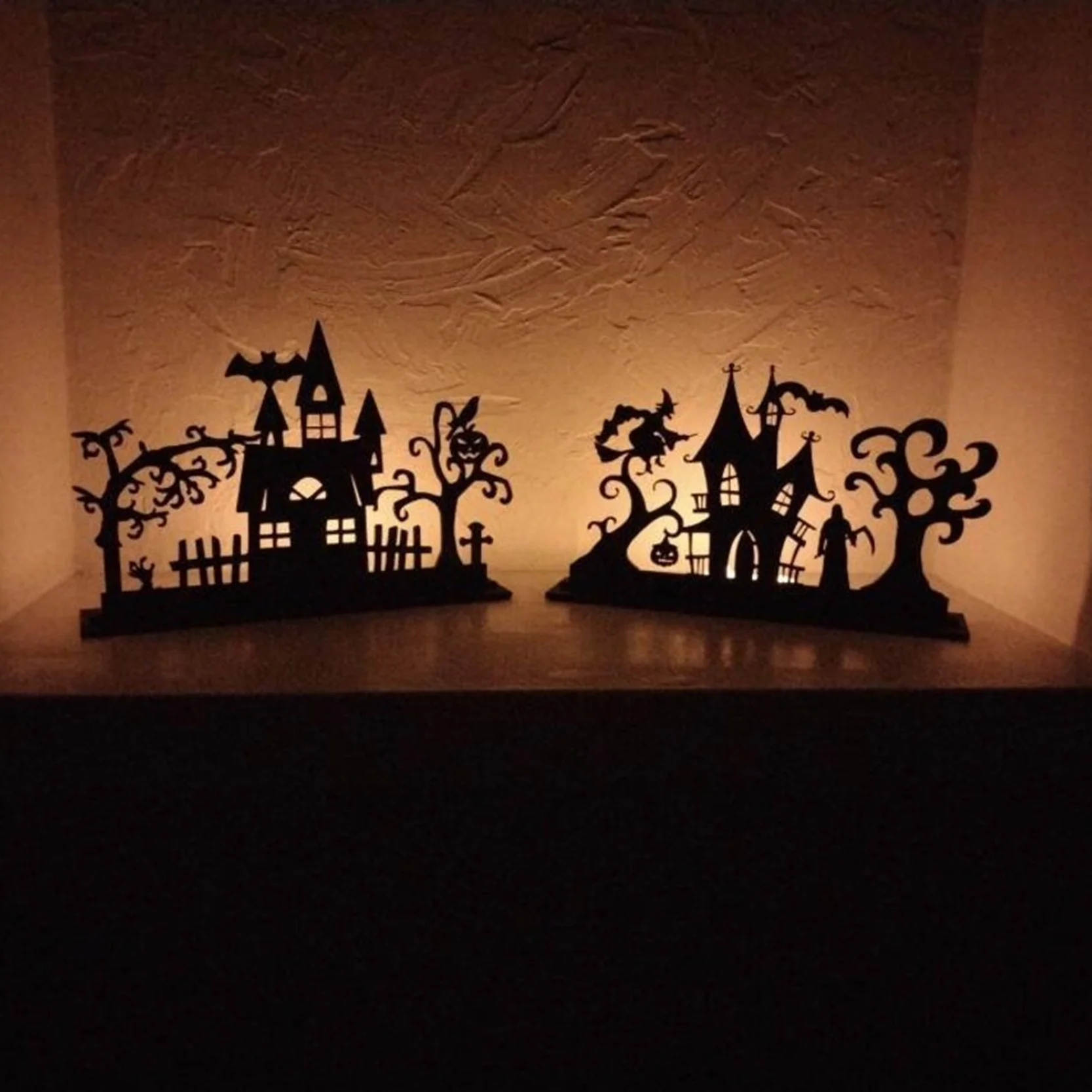 1pcs-Black-Wood-Horror-Haunted-House-Display-Stand-Halloween-Table ...