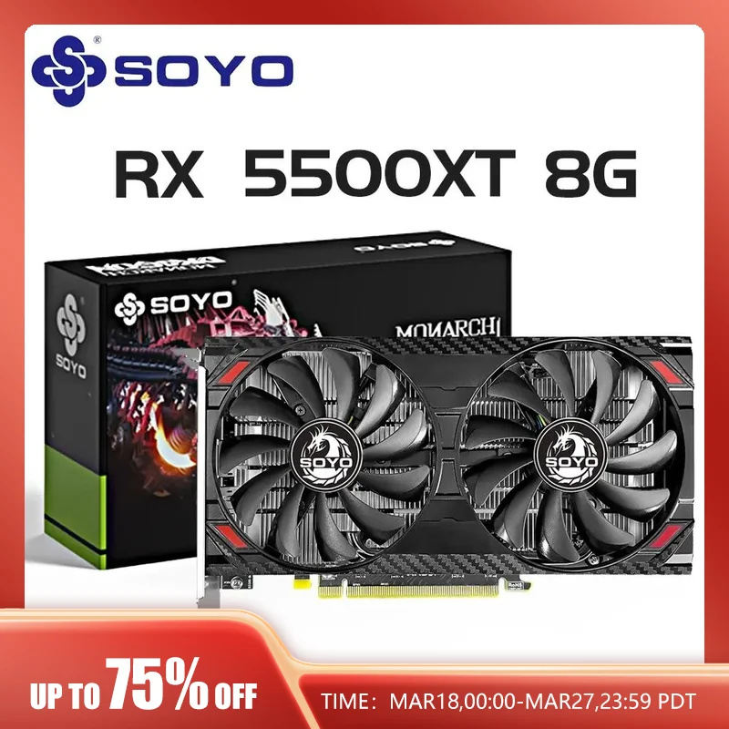 SOYO-New-Gaming-Graphics-Cards-AMD-Radeon-RX5500-XT-8GB-GDDR6-128-Bit ...