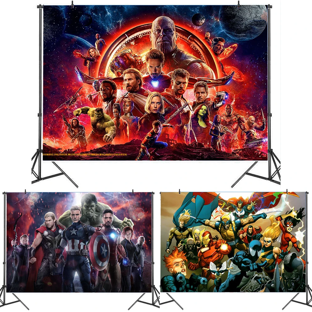Avengers Backdrop Birthday Marvel Background Kids Room Decor Theme ...