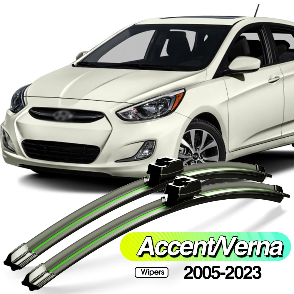 For-Hyundai-Accent-Verna-2005-2023-2pcs-Front-Windshield-Wiper-Blades ...
