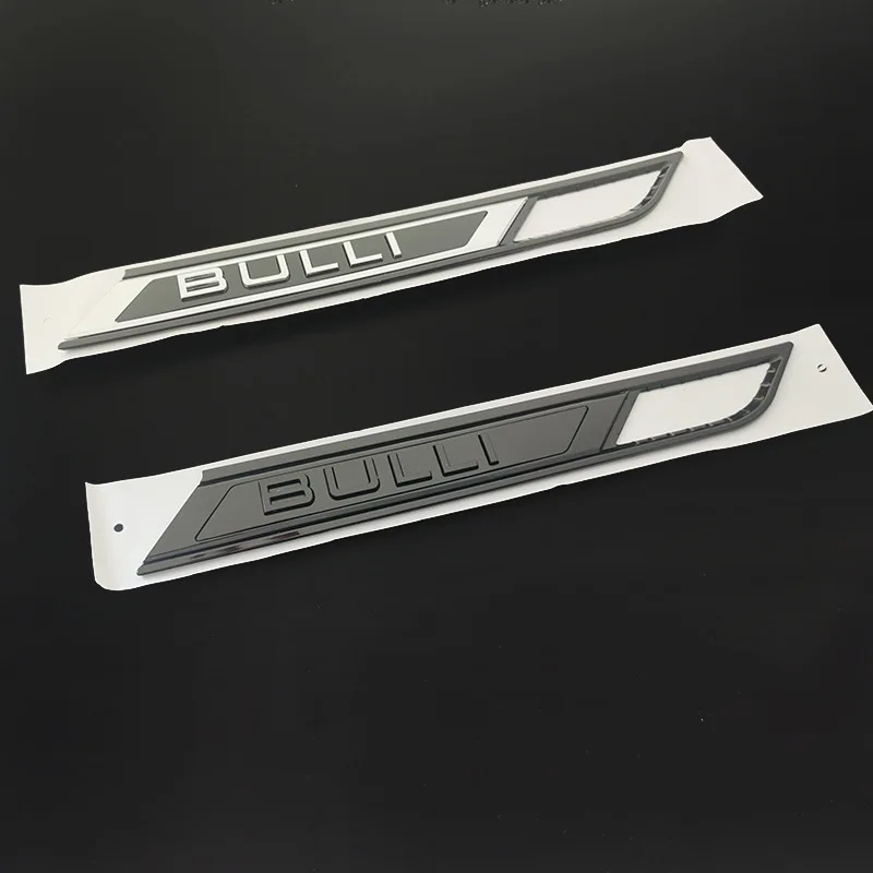 1-Pair-New-ABS-BULLI-Silver-Glossy-Black-Fender-Door-Emblem-for ...