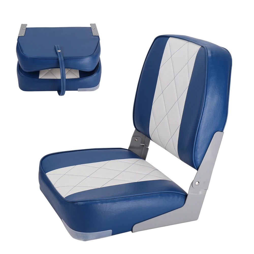 Marine Boat Folding chair, speedboat, Blue and white boat seat, outdoor ...