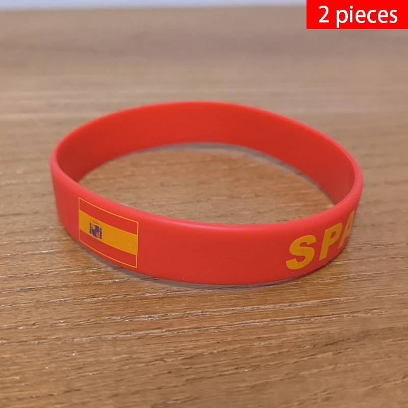 2pcs-Spain-National-Flags-Wristbands-Sports-Silicone-Bracelet-Men-Women ...