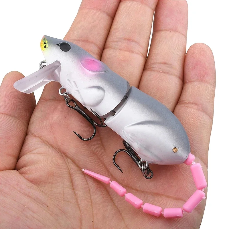 155mm Mouse Lure Artificial Plastic Mouse Fishing Lure Swimbait Rat ...