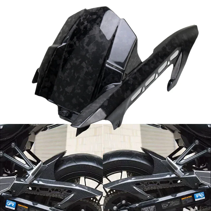100-Pure-Carbon-Fiber-Motorcycle-Rear-Fender-Chain-Guard-Cover-Splash ...