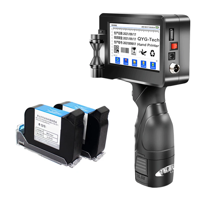 Label Printer Machine 600dpi Touch Handheld Coder Bar Batch Code Number ...