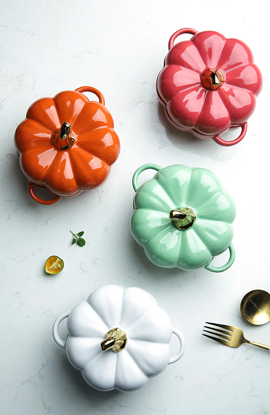 Ceramic Pumpkin Soup Bowl with Lid - Life Changing Products