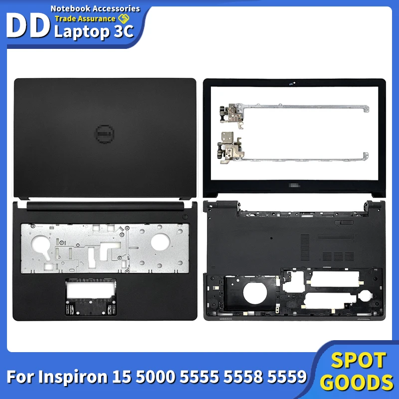 New-Laptop-LCD-Back-Cover-Front-Bezel-Hinges-Palmrest-Bottom-Case ...