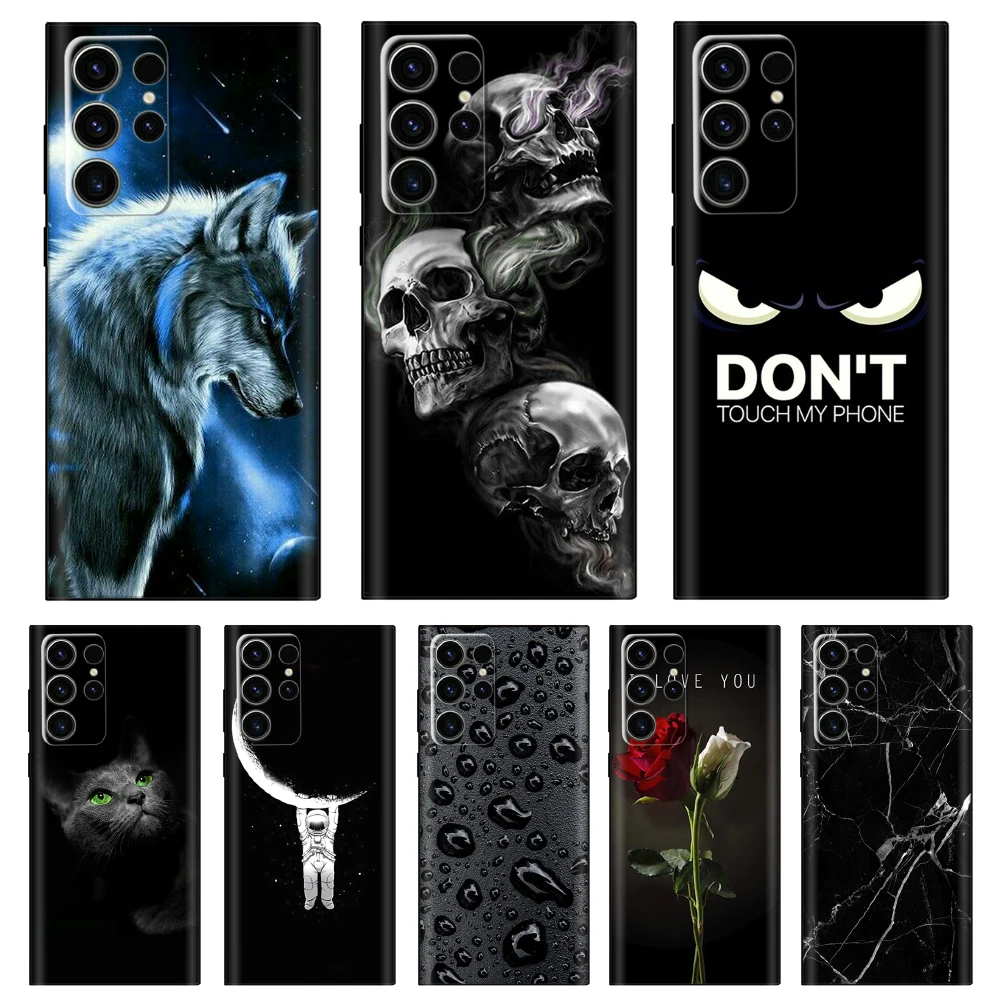 Phone Case For Samsung S23 Ultra Case S23Ultra Skull Silicone Soft ...