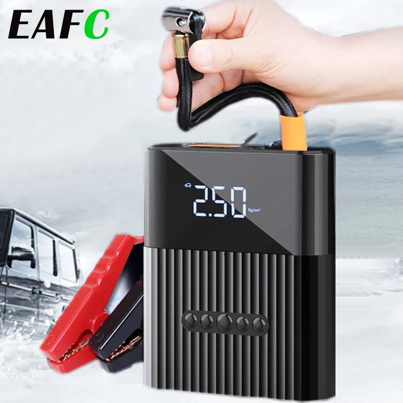 Eafc 2 In 1 Car Jump Starter & Inflator Pump With 8800mah Power Bank ...