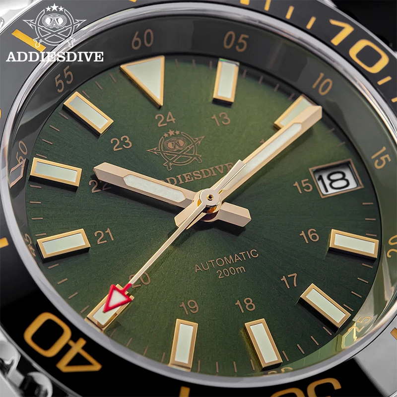 ADDIESDIVE nuevo reloj de buceo para hombre cristal de zafiro 200m ...