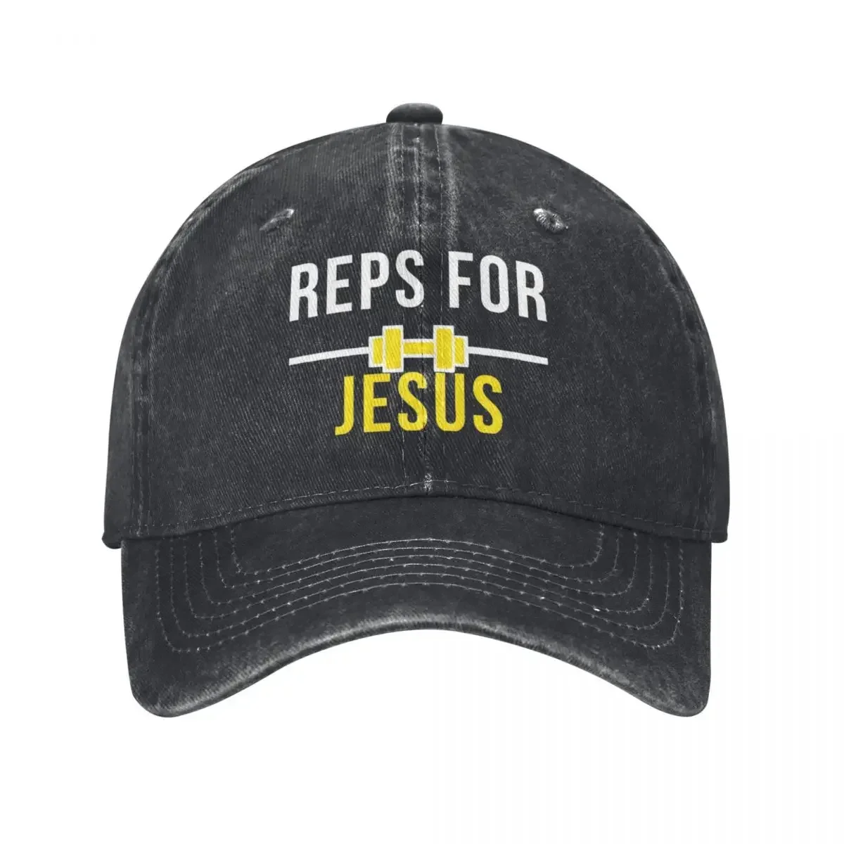 Reps-For-Jesus-Baseball-Caps-Casual-Distressed-Washed-Bodybuilding ...
