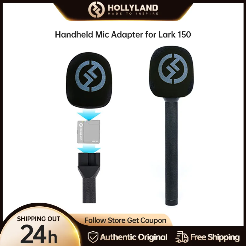 Hollyview handheld mic adaptador alça de metal para hollyland lark 150 ...