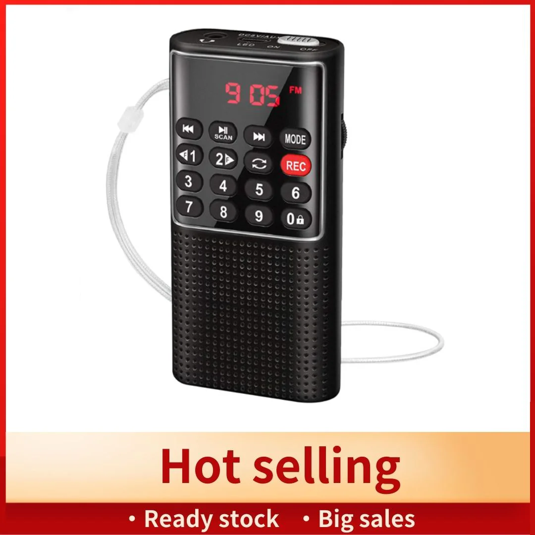 ABGZ-Pocket FM Walkman Radio Portable Battery Radio With Recorder, Lock ...