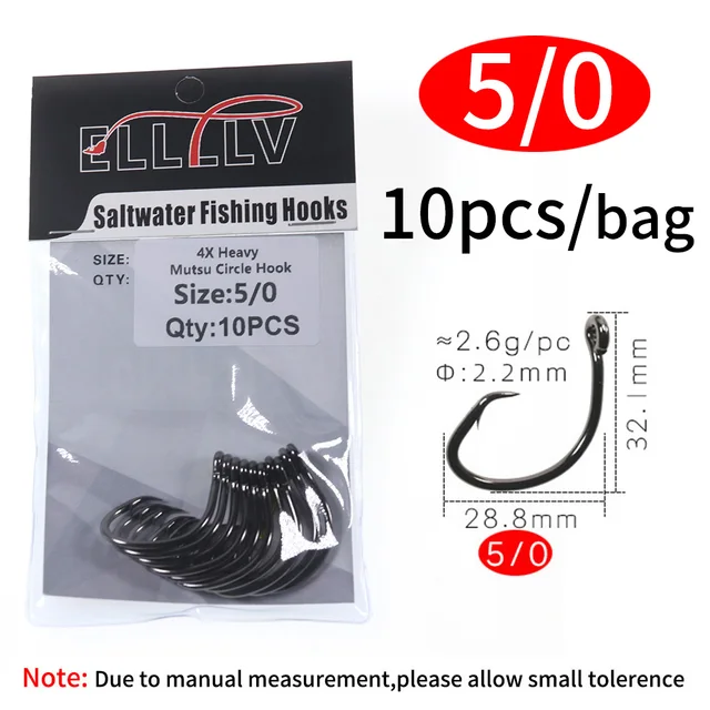 Elllv 4X Heavy Mutsu Circle Super Strong Saltwater Boat Fishing ...