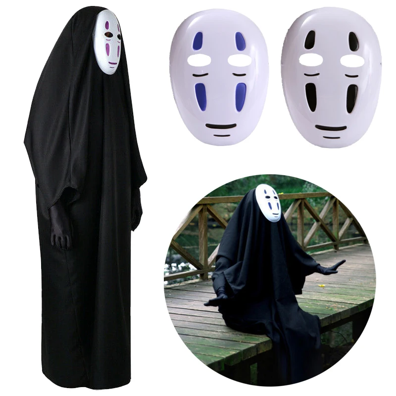 No-Face-Man-Spirited-Away-Cosplay-Costume-Mask-Gloves-Faceless-Cloak ...