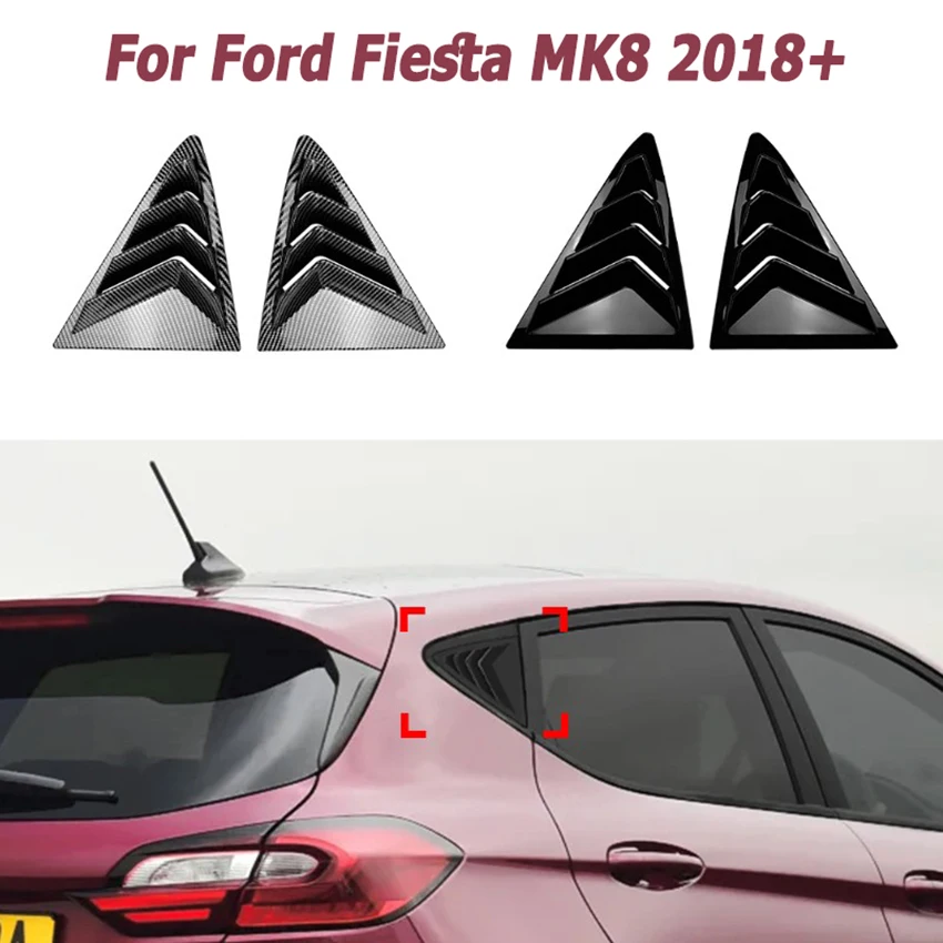 Car Rear Window Louver For Ford Fiesta MK8 2018+ Stickers Shade Cover ...