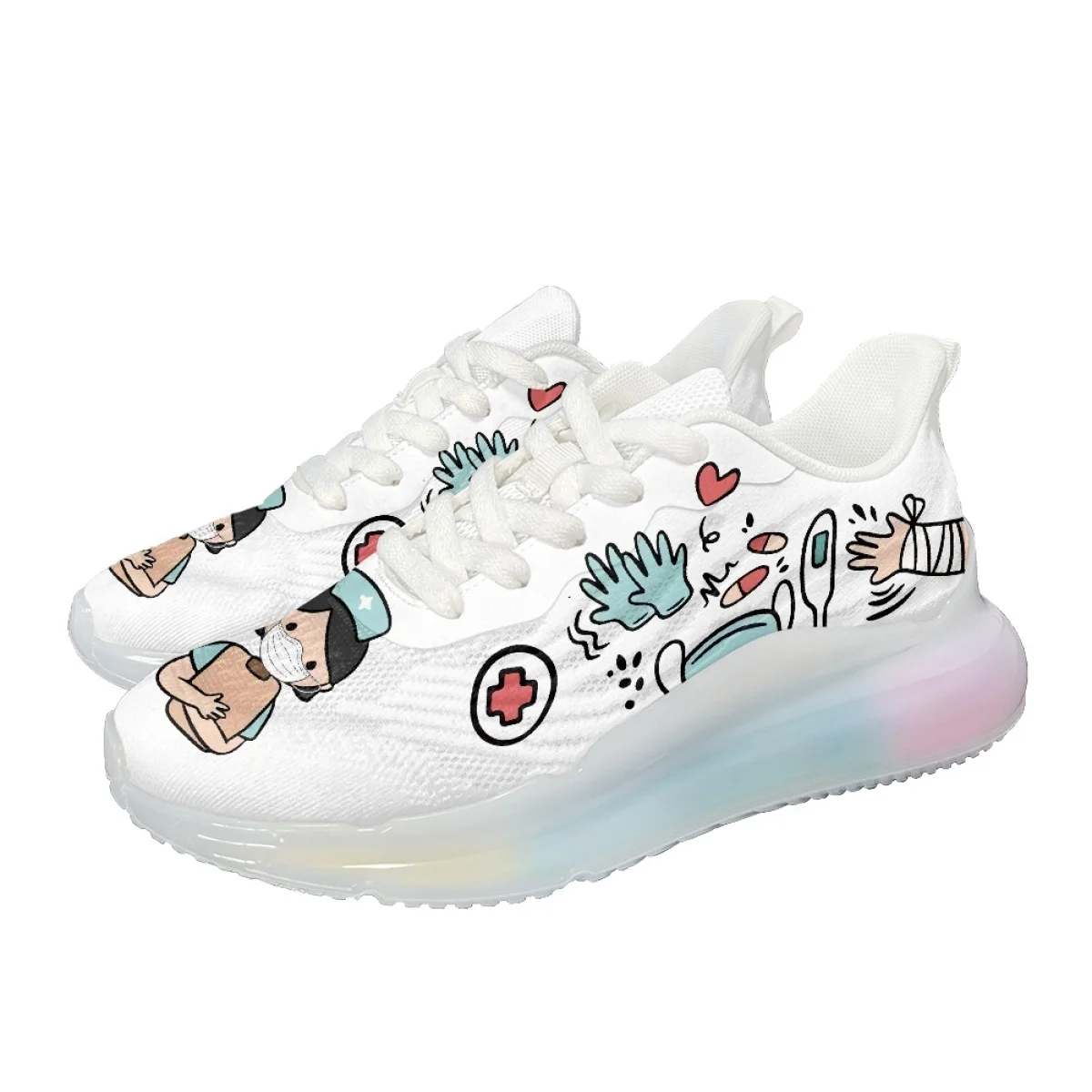 INSTANTARTS White Nurse Uniform Surgical Gloves Fashion Trendy Sports ...