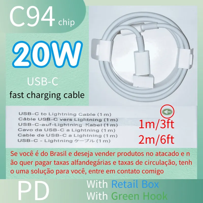 Usb-tipo-c-cabo-de-carregamento-c94-chip-1m-3ft-cabo-de-carregamento-r ...