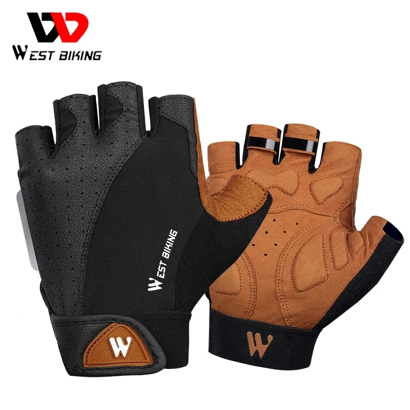 West Biking Mountain Road Bike Gloves Half Finger Summer Cycling ...