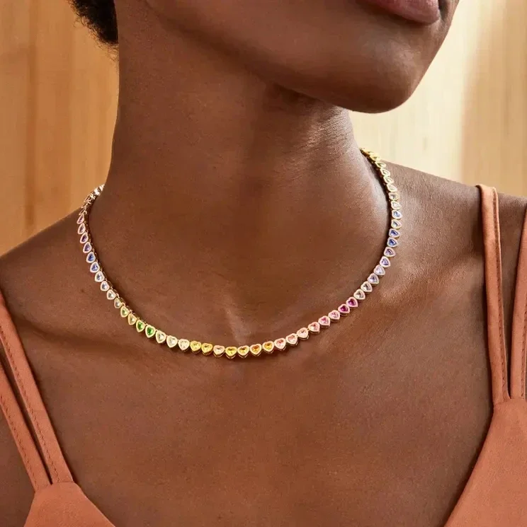 Collar-de-cadena-de-tenis-de-circonita-c-bica-en-forma-de-coraz-n-para ...