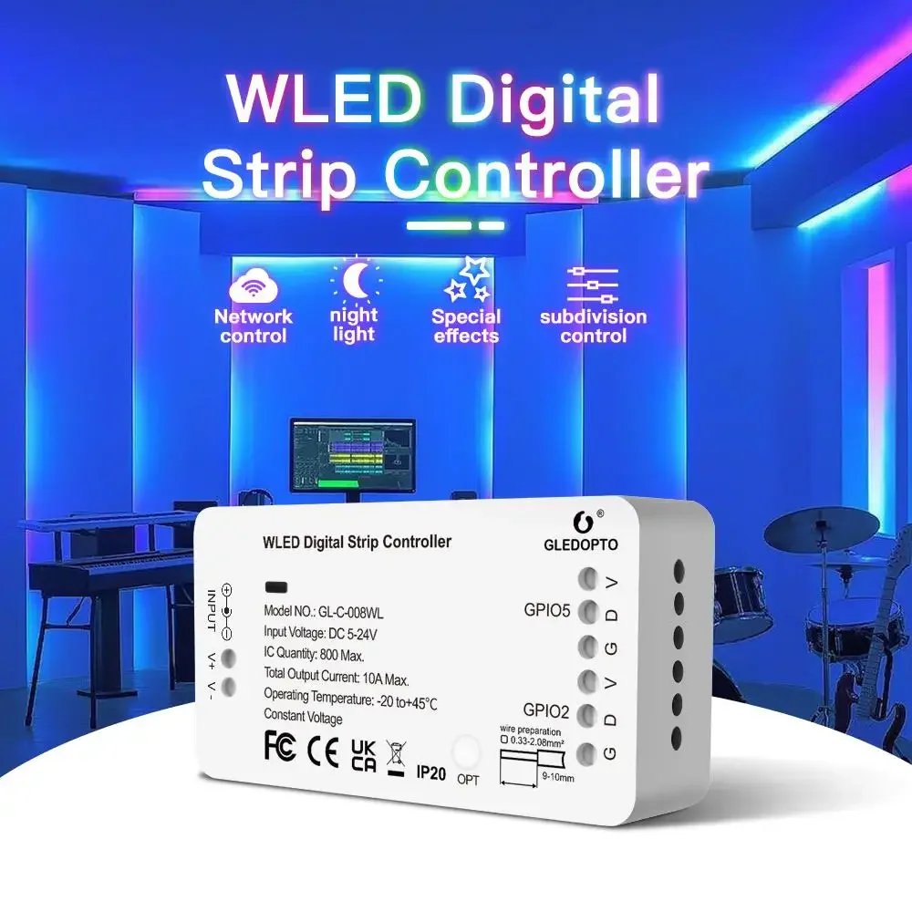 GLEDOPTO-WLED-Strip-Controller-LED-Lighs-Over-100-Dynamic-Lighting ...