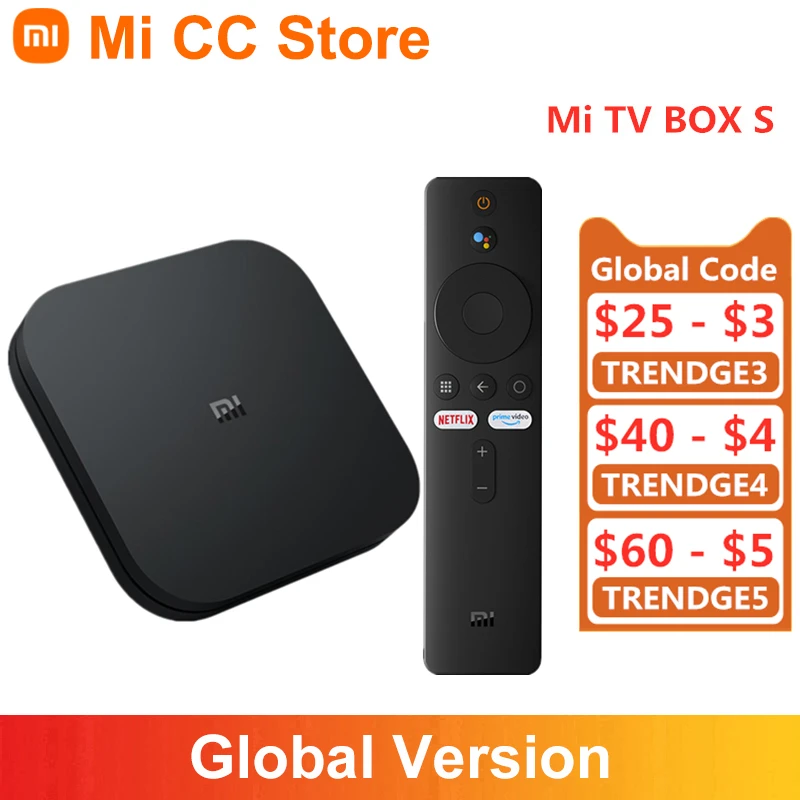 Global Versie Xiaomi Mi Tv Box S Android Tv 9.0 Set 4K 3840X2160 Ultra Hd 2Gb 8Gb Wifi Smart Mi ...