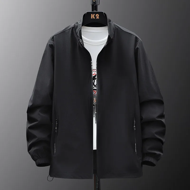 Classic-Stand-Collar-Solid-Color-Simple-Coats-Jacket-Three-dimensional ...