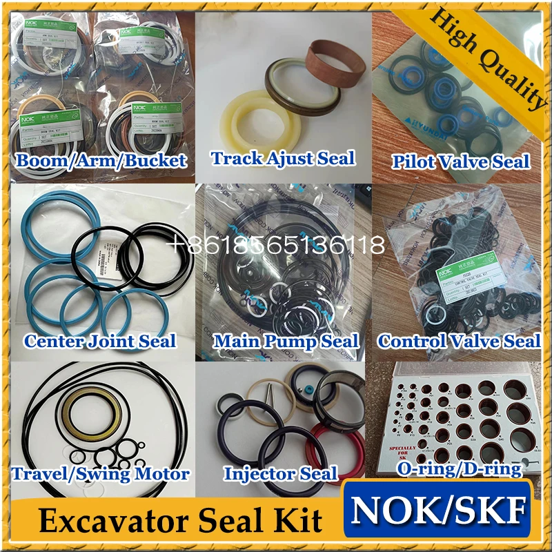 Nok Skf Excavator Oil Seal Kit Repair Kit For Case/jcb/ Komatsu ...