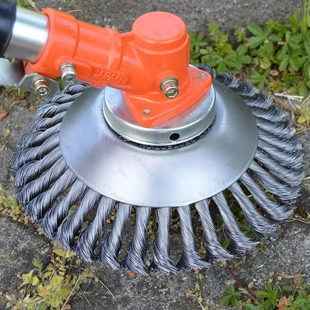 10 Inch Steel Wire Weed Brush Cutter Head Lawn Mower Universal Grass ...