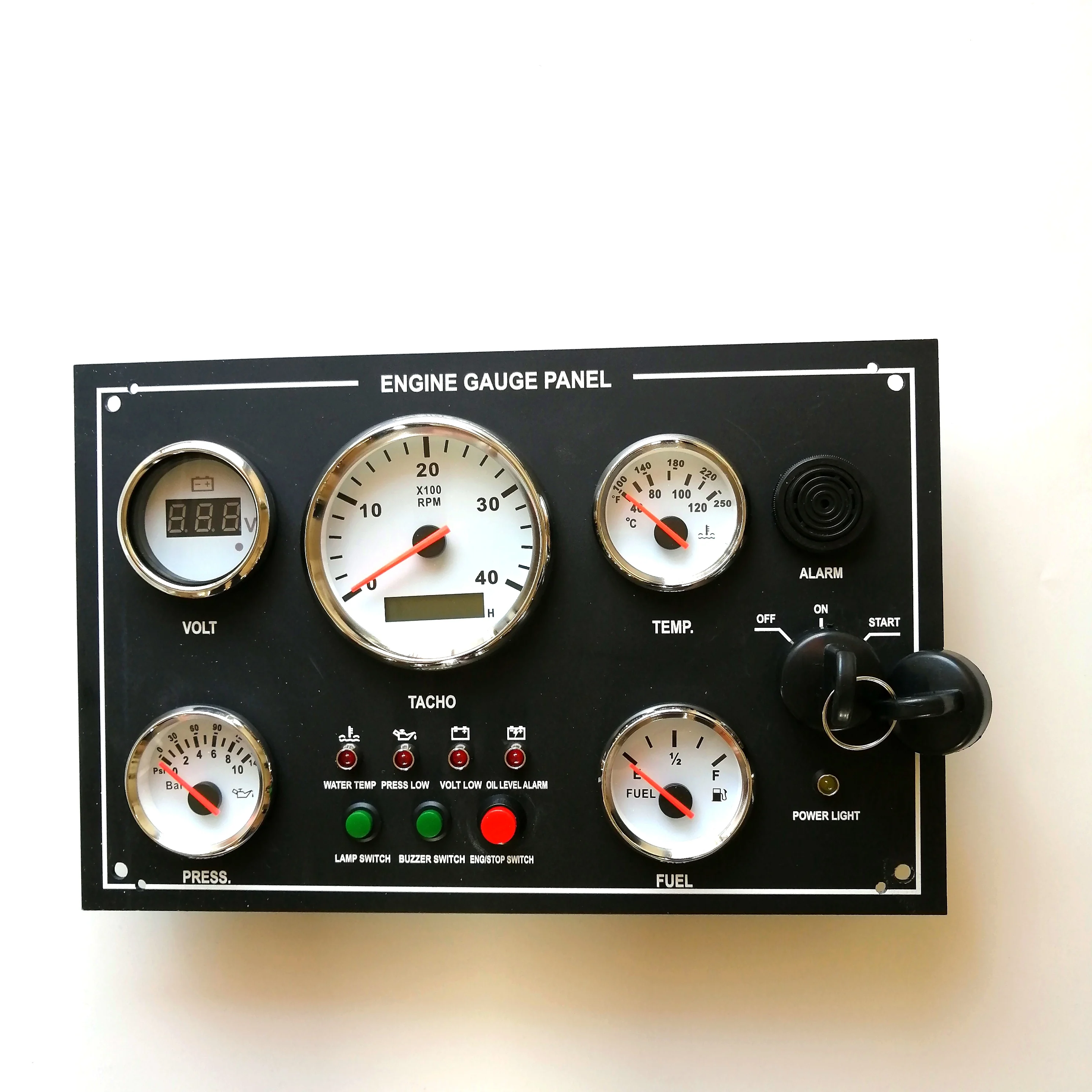 Engine-Dash-Instrument-Panel-with-Engine-Speed-Oil-Level-Pressure-Water ...