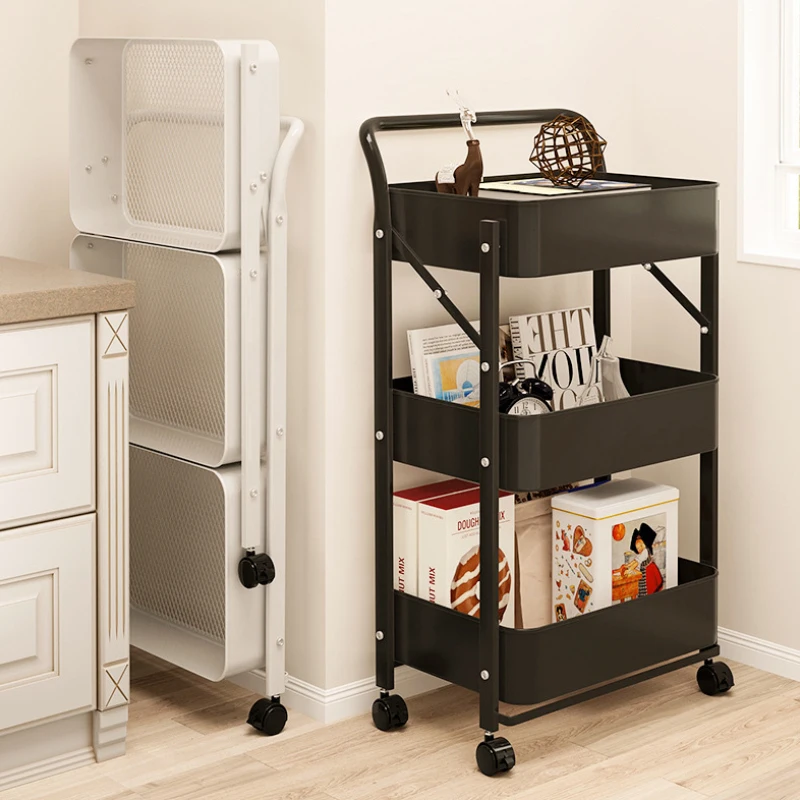 Small-cart-storage-rack-foldable-multi-layer-snack-rack-bedside-kitchen ...