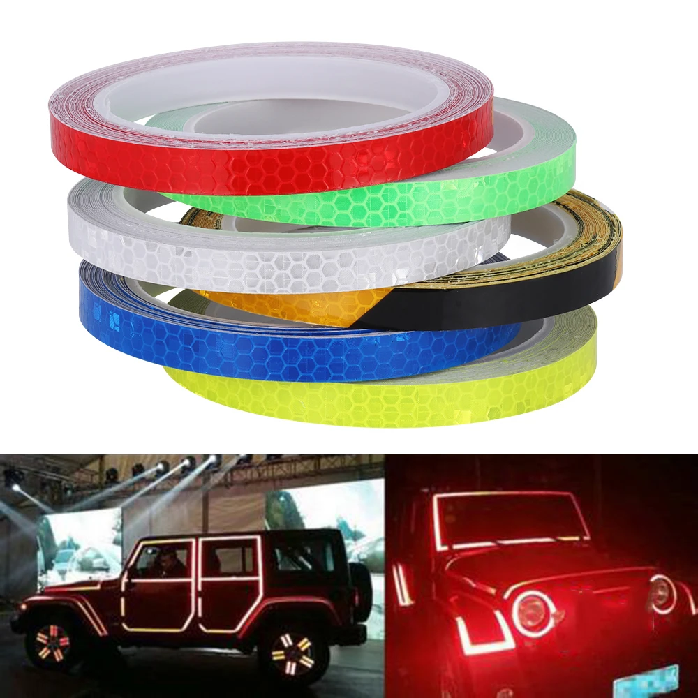 Reflective Night Riding Glow Bike Stickers Safety Tape Car Motorcycle ...
