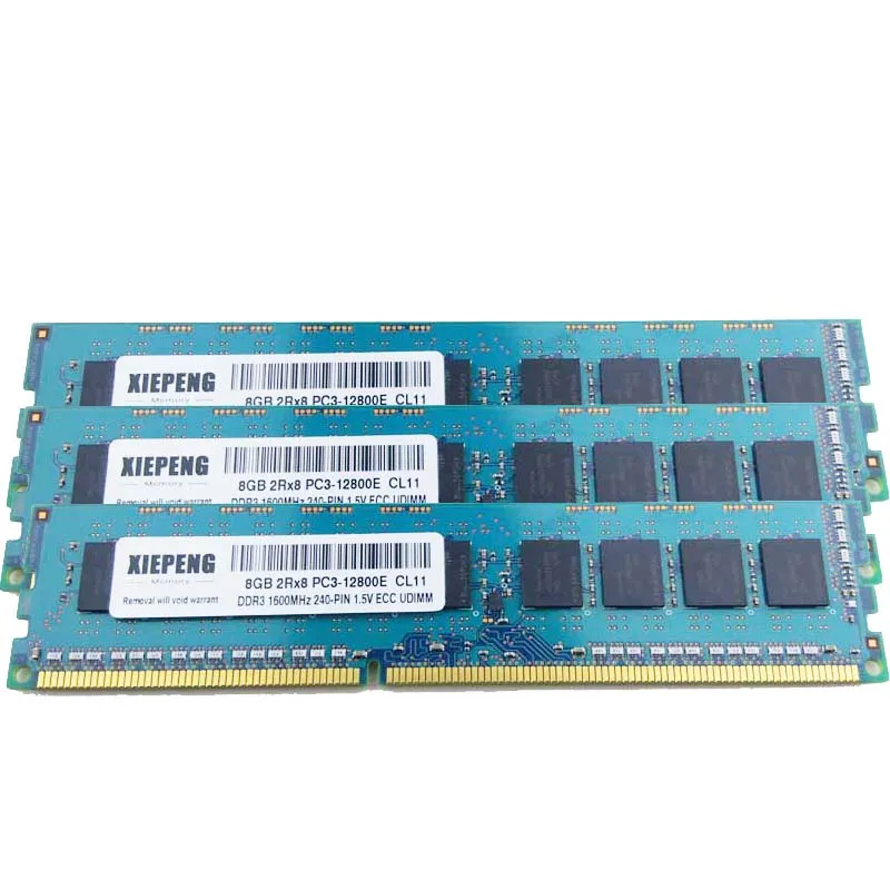 Servidor de 8GB DDR3, 1333MHz, PC3 10600E, ECC, RAM sin búfer, 4GB, 2Rx8, PC3L 12800E, DDR3L ...